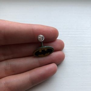 DC Comics | Jewelry | Silver Enamel Batman Bellybutton Ring | Poshmark